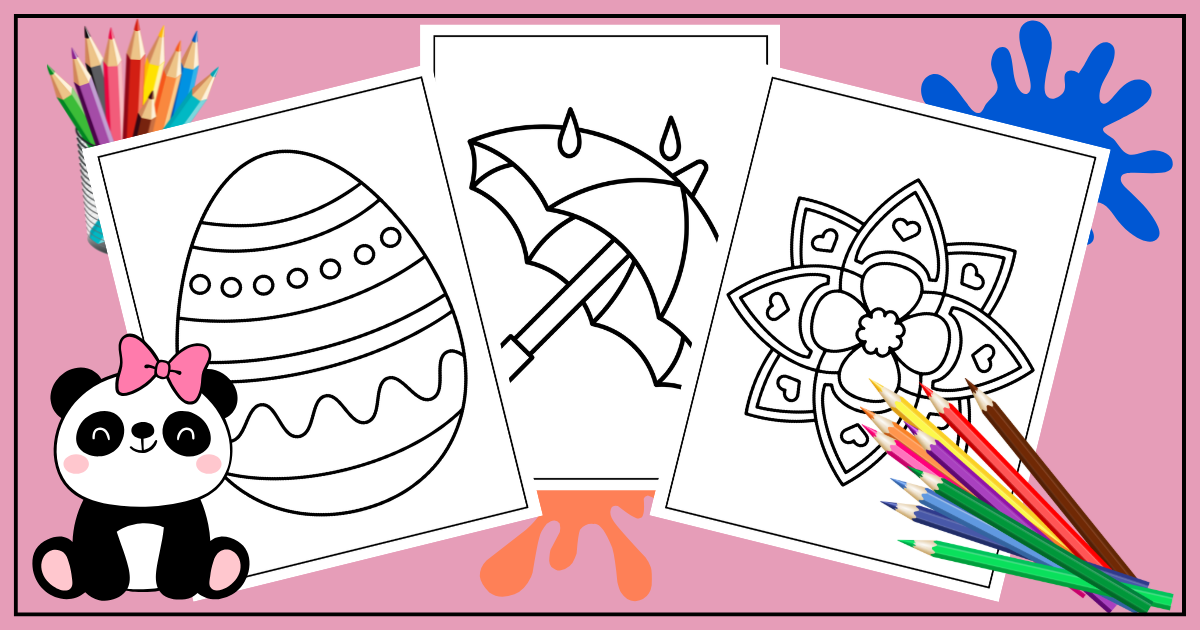 24 Easy Adult Coloring Pages - Free PDF Printable